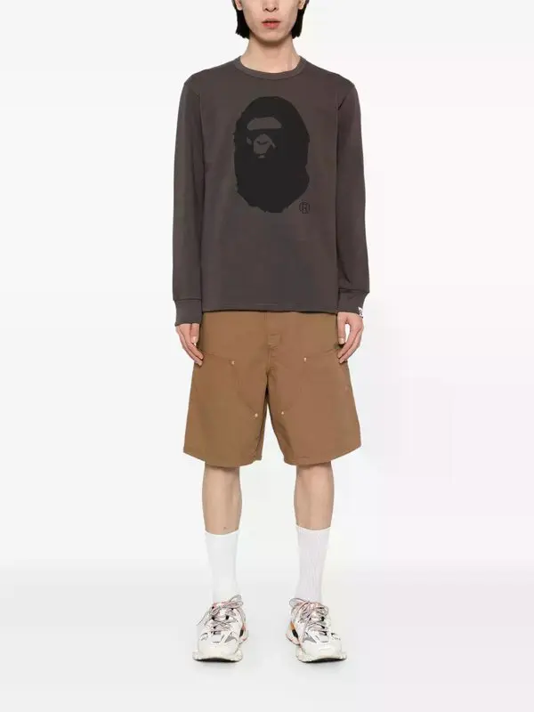 A BATHING APE Ape Head Brushed-cotton Sweatshirt