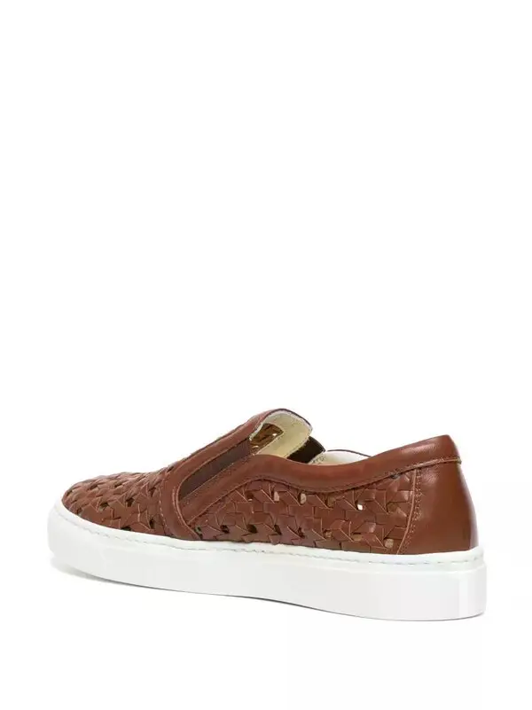 MADISON MAISON Interwoven Leather Slip-on Sneakers