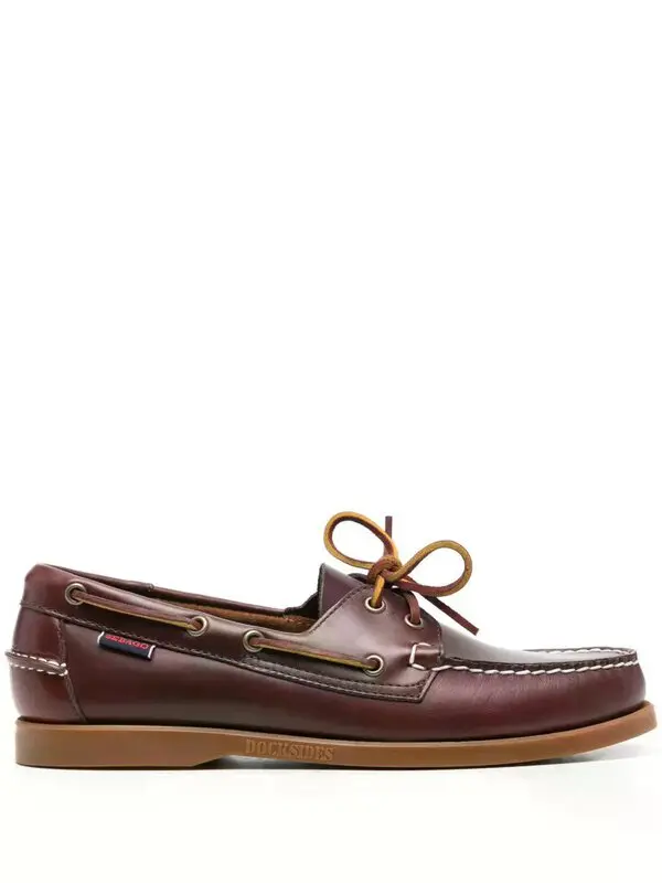 SEBAGO Leather Boat Shoes - Brown