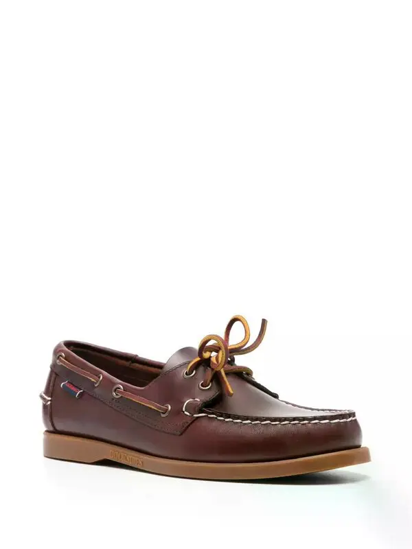 SEBAGO Leather Boat Shoes - Brown
