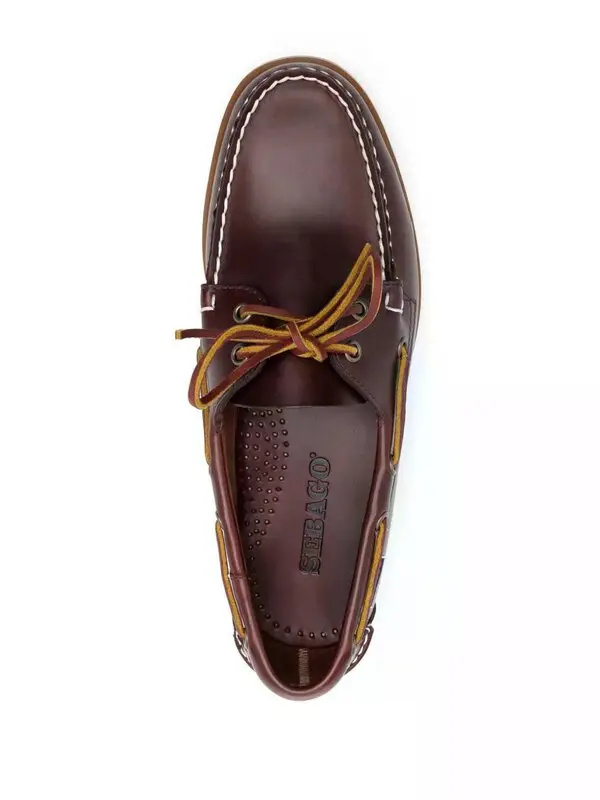 SEBAGO Leather Boat Shoes - Brown