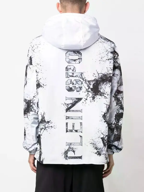 PLEIN SPORT Splash-print Hooded Jacket