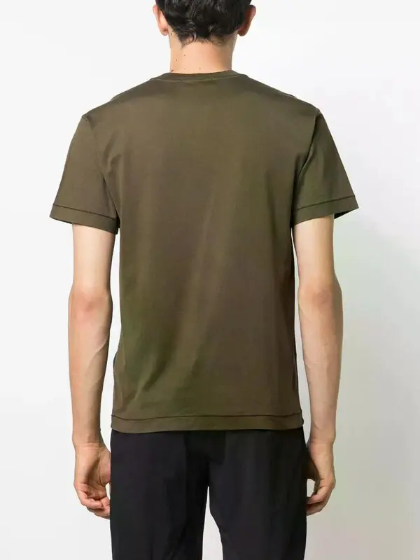 Stone Island Compass-patch Cotton T-shirt - Green