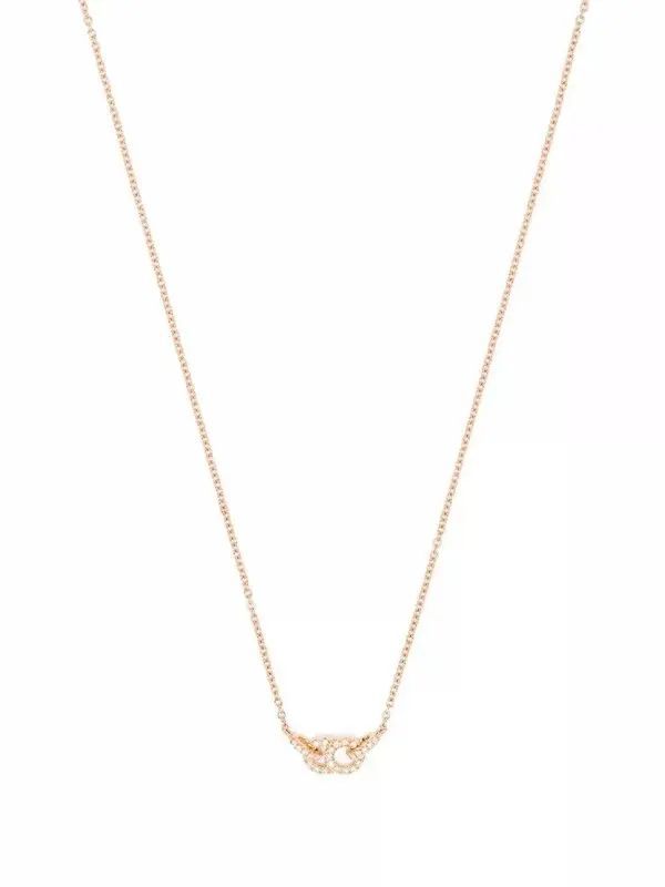 COURBET 18kt Recycled Rose Gold Celeste Laboratory-grown Diamond Small Pendant Necklace - Pink