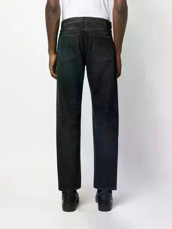 Off-White Arr Tab Logo-patch Tapered Jeans