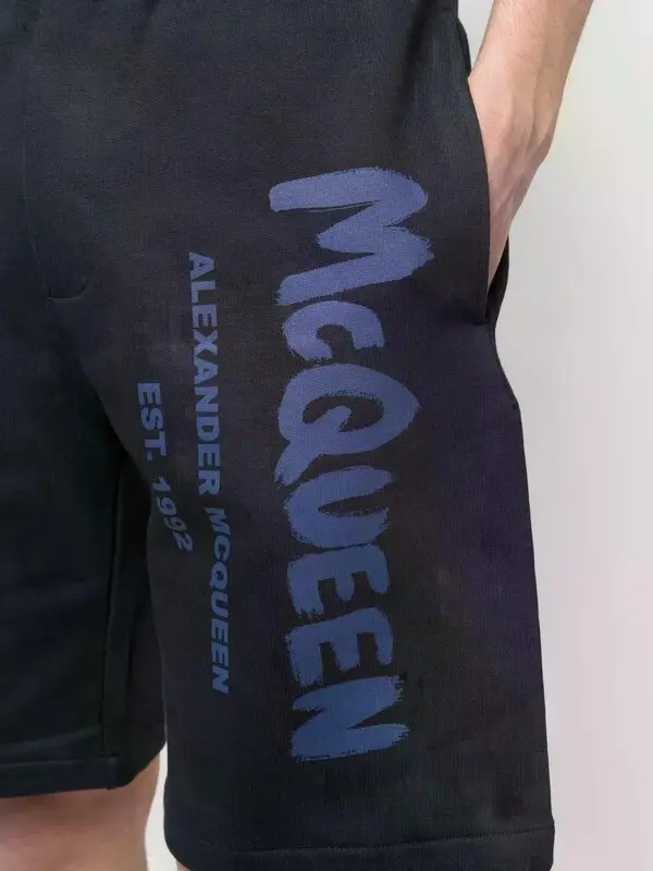 Alexander McQueen Graffiti-print Track Shorts
