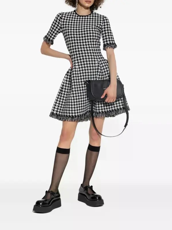 Alexander McQueen Houndstooth Mini Dress