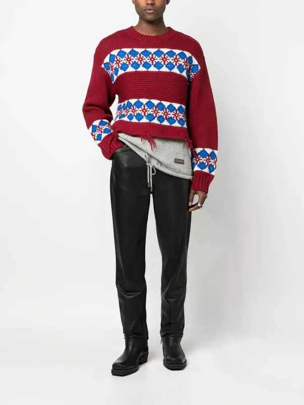 Dsquared2 Distressed-finish Wool Jumper