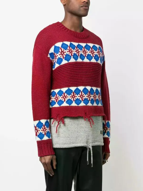 Dsquared2 Distressed-finish Wool Jumper