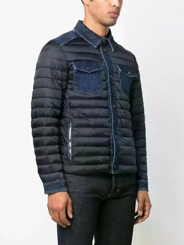 MOORER Crespi Padded Shirt Jacket - Blue