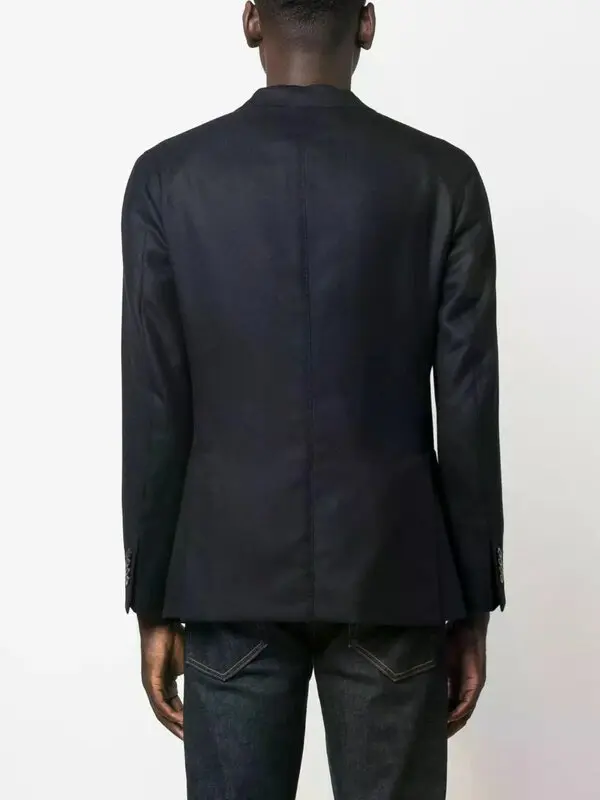 Boglioli Single-breasted Wool Blazer - Blue