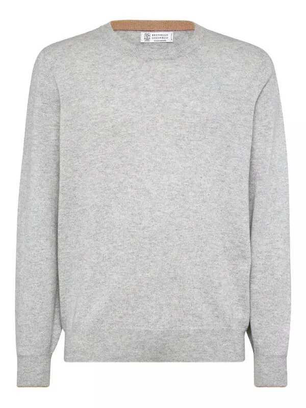Brunello Cucinelli Crew-neck Cashmere Pullover - Grey