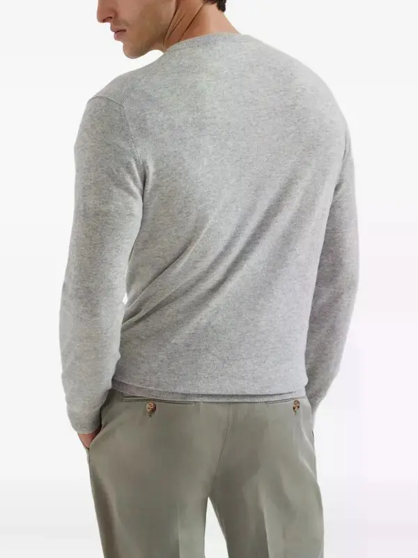 Brunello Cucinelli Cashmere Crew Neck Pullover - Grey