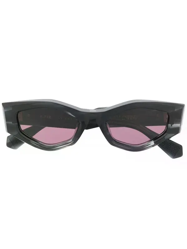 Valentino Garavani Rockstud Irregular-frame Sunglasses - Black