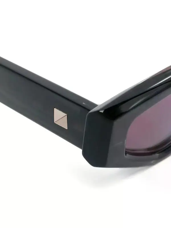 Valentino Garavani Rockstud Irregular-frame Sunglasses - Black