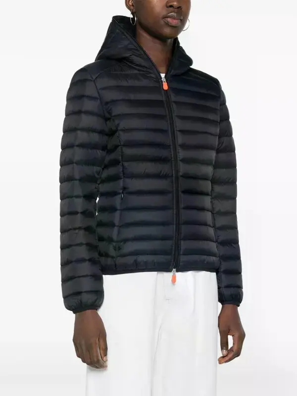 SAVE THE DUCK Logo-patch Padded Jacket - Black