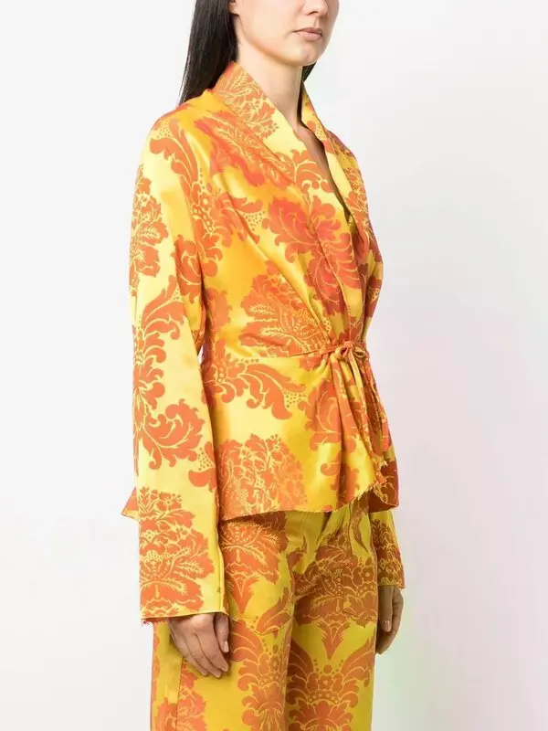 MARQUES' ALMEIDA Floral Print Tie-front Jacket