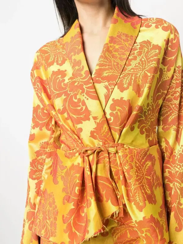 MARQUES' ALMEIDA Floral Print Tie-front Jacket