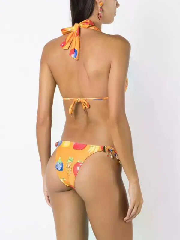 AMIR SLAMA Fruit-print Two-piece Bikini Set