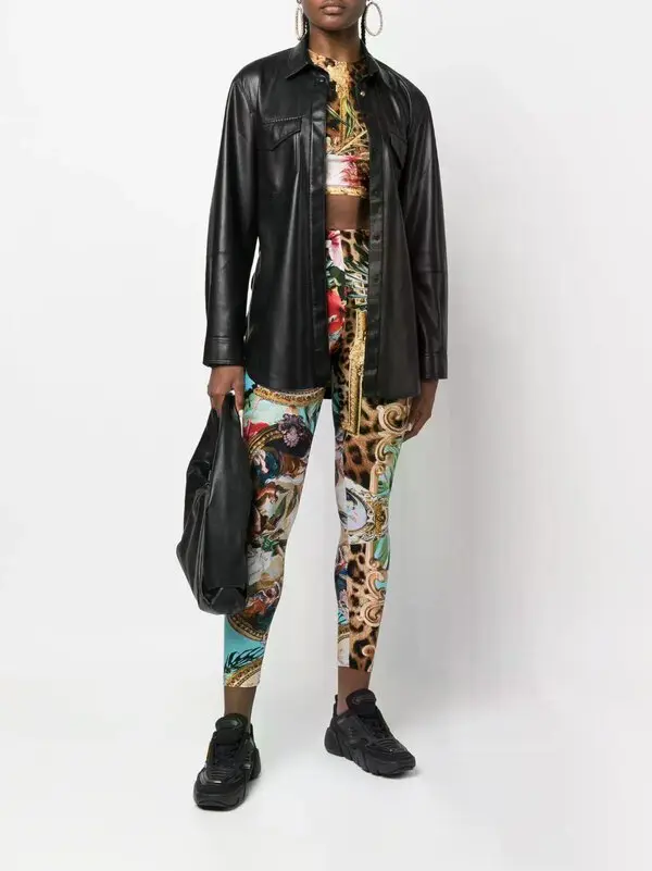 Philipp Plein Baroque Flowers Cropped Top