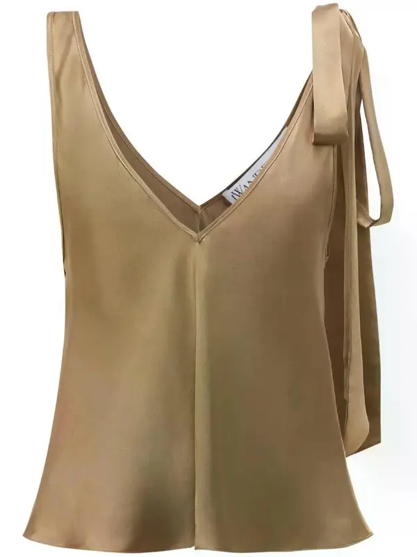 JW Anderson Sleeveless Silk Top - Brown