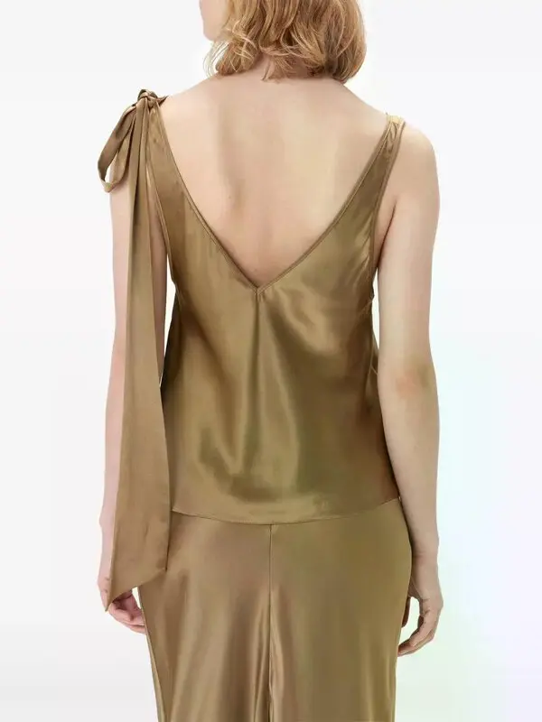 JW Anderson Sleeveless Silk Top - Brown