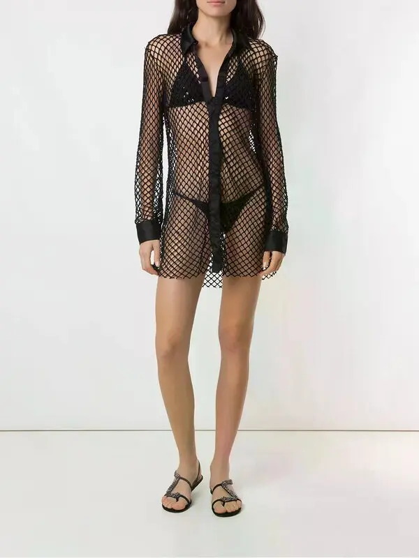 AMIR SLAMA Sequinned Triangle Bikini Set