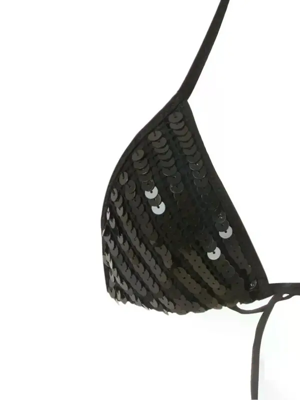 AMIR SLAMA Sequinned Triangle Bikini Set
