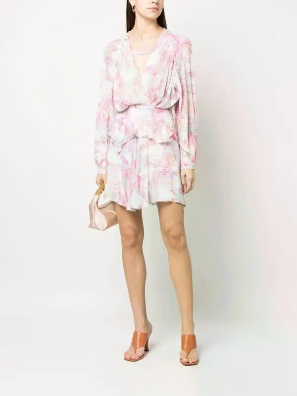 IRO PARIS Floral-print Dress With Asymmetric Design