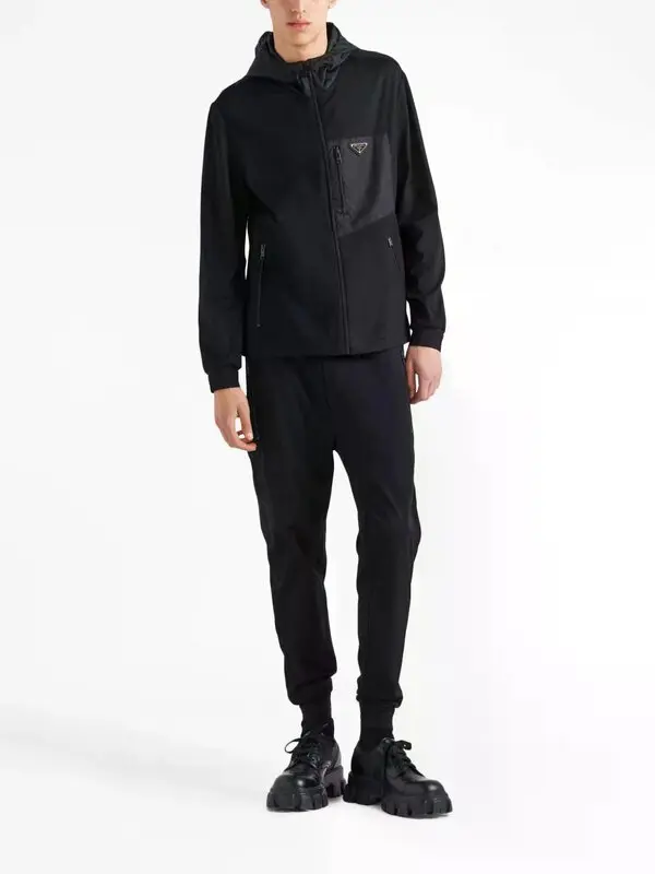 Prada Logo-plaque Slim-fit Trousers