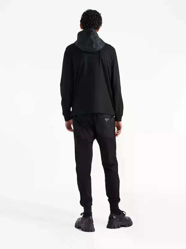 Prada Logo-plaque Slim-fit Trousers