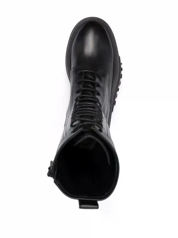 Casadei Calf Leather Lace-up Platform Boots