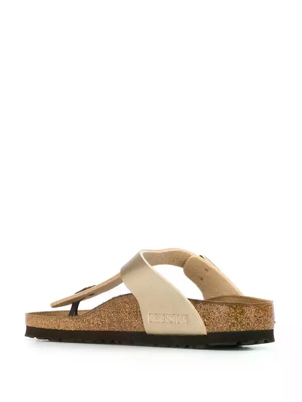 BIRKENSTOCK Gizeh Metallic Finish Slip-on Sandals - Gold
