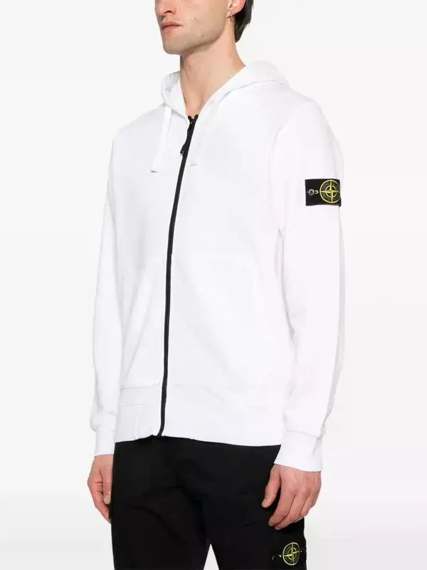 Stone Island Compass-badge Hoodie - White