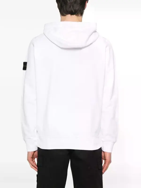 Stone Island Compass-badge Hoodie - White