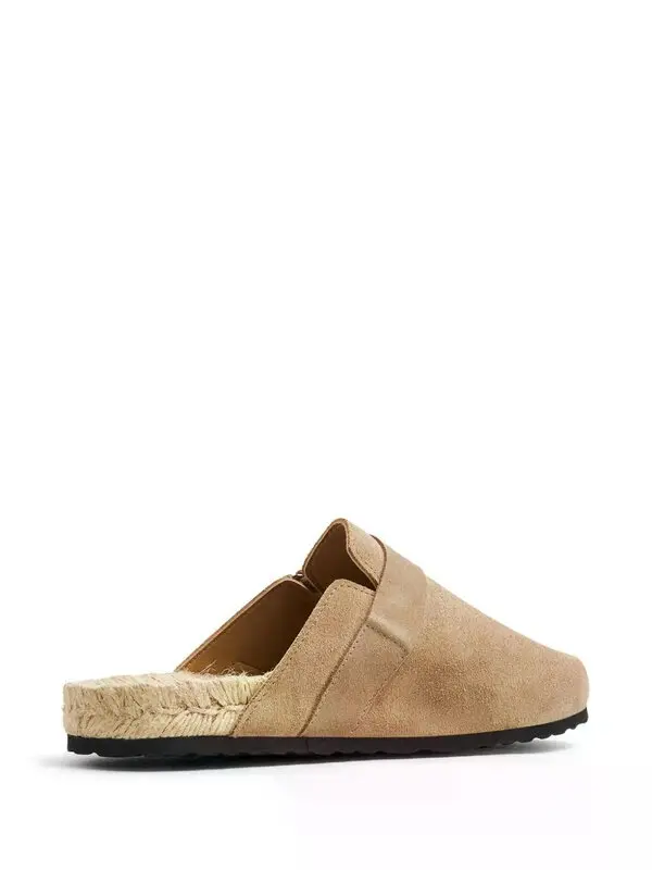 Manebí Logo-debossed Suede Slippers - Neutrals