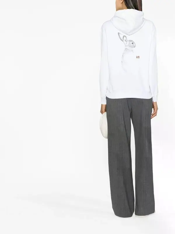 LANVIN Logo-embroidered Drawstring Hoodie
