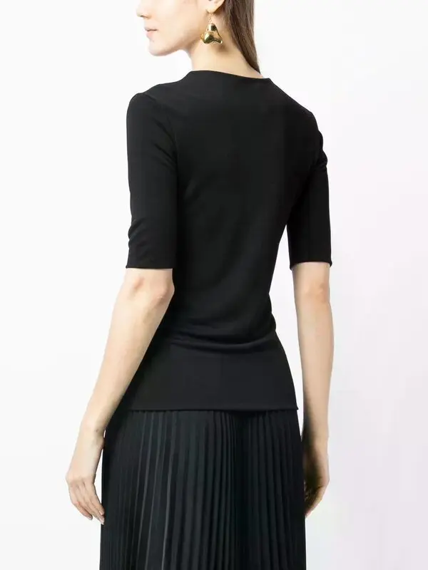 JIL SANDER Round Neck Short-sleeved T-shirt - Black