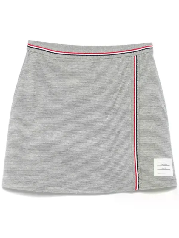 Thom Browne Waffle Cotton Mini Skirt