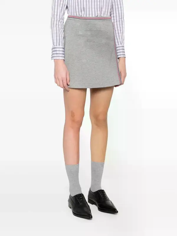 Thom Browne Waffle Cotton Mini Skirt