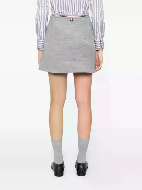 Thom Browne Waffle Cotton Mini Skirt