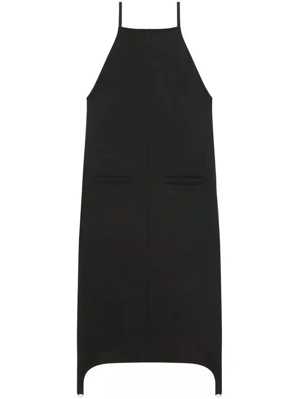 COURREGES Square-neck Midi Dress - Black