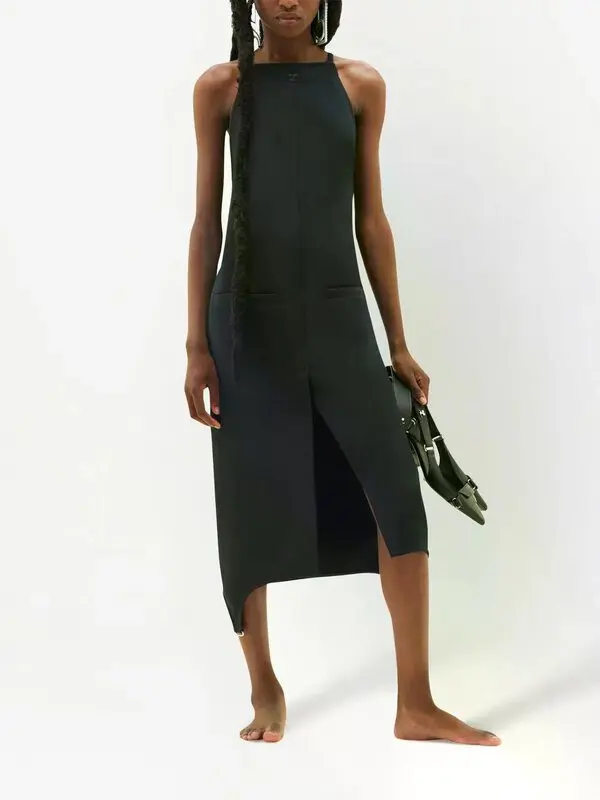 COURREGES Square-neck Midi Dress