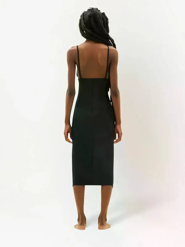 COURREGES Square-neck Midi Dress