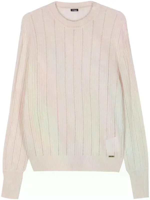 Kiton Pointelle Trim Sweater