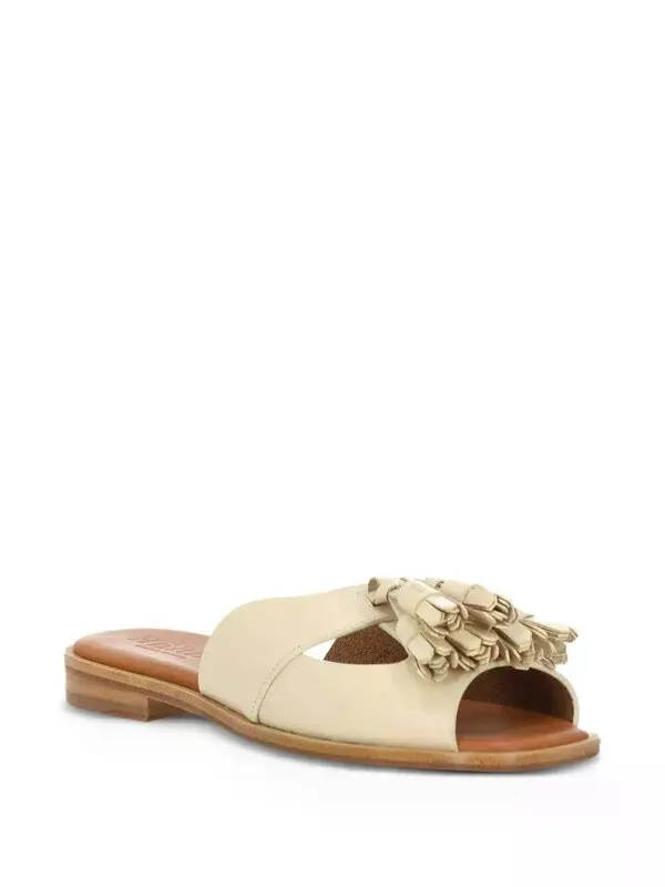 Hereu Leather Flat Sandals - Neutrals