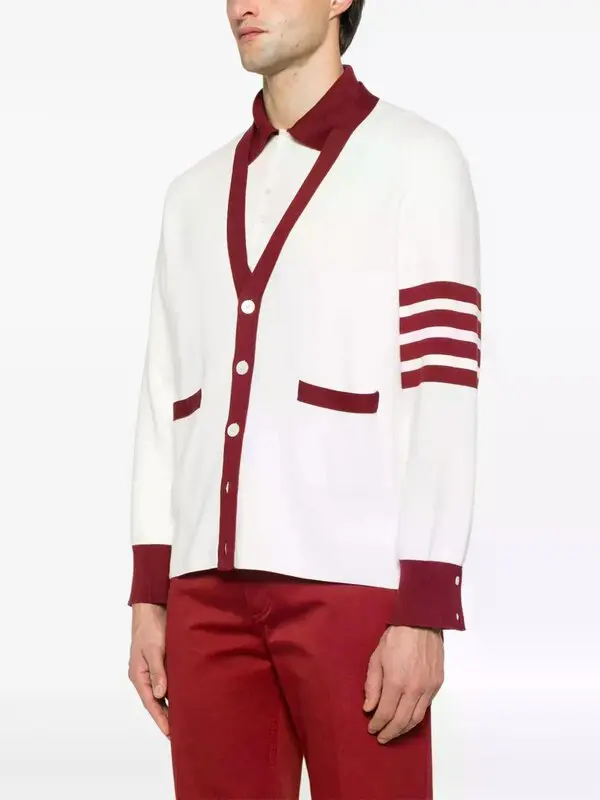 Thom Browne 4-bar Stripe Cotton Cardigan