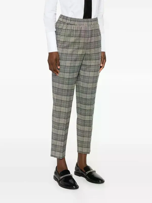 Peserico Plaid Virgin Wool Trousers