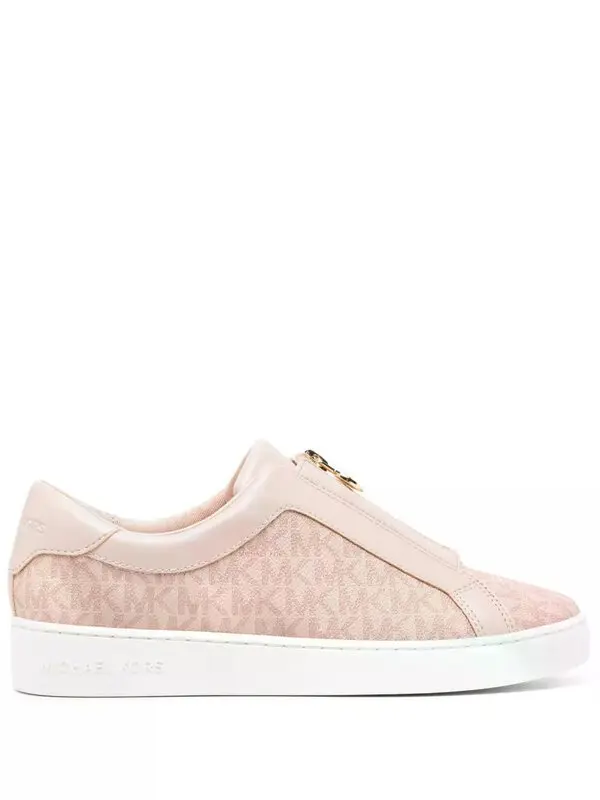 Michael Kors Keaton Logo-print Zip Detail Sneakers - Pink