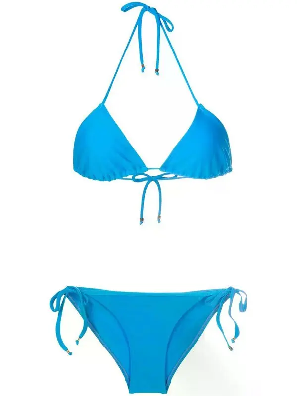 AMIR SLAMA Self-tie Triangle Bikini - Blue